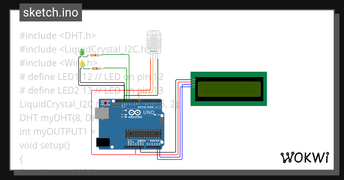Amali 4 - check temp surrounding - Wokwi ESP32, STM32, Arduino Simulator