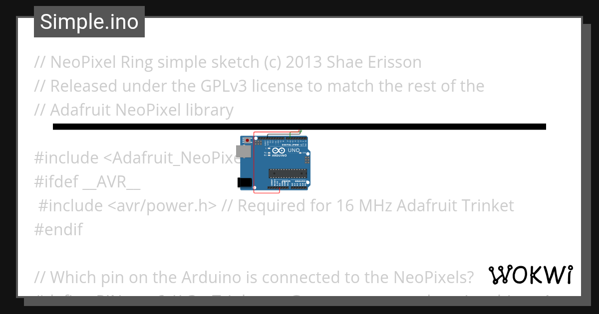 Simple.ino - Wokwi ESP32, STM32, Arduino Simulator