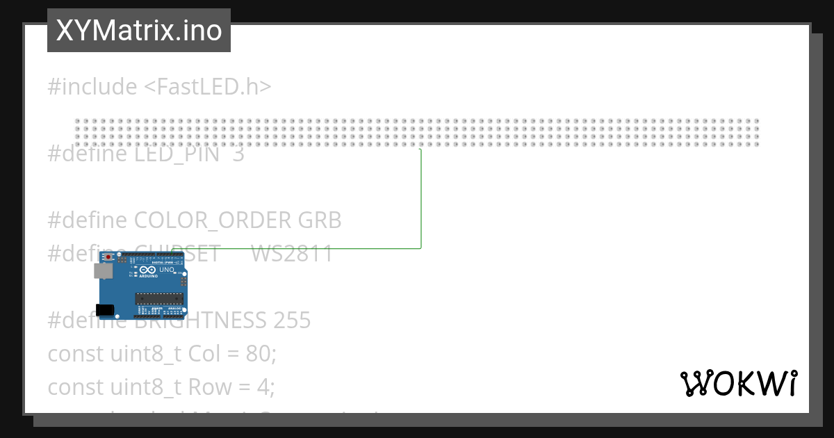 XYMatrix.ino - Wokwi ESP32, STM32, Arduino Simulator