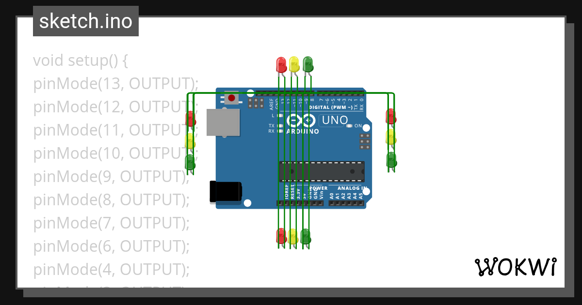 Lampu Lalu Lintas.ino - Wokwi ESP32, STM32, Arduino Simulator