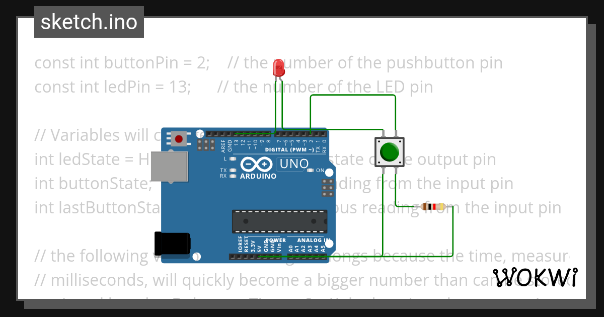 Button Light Wokwi Esp32 Stm32 Arduino Simulator 8423