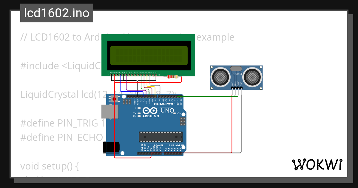 lcd1602.ino - Wokwi ESP32, STM32, Arduino Simulator