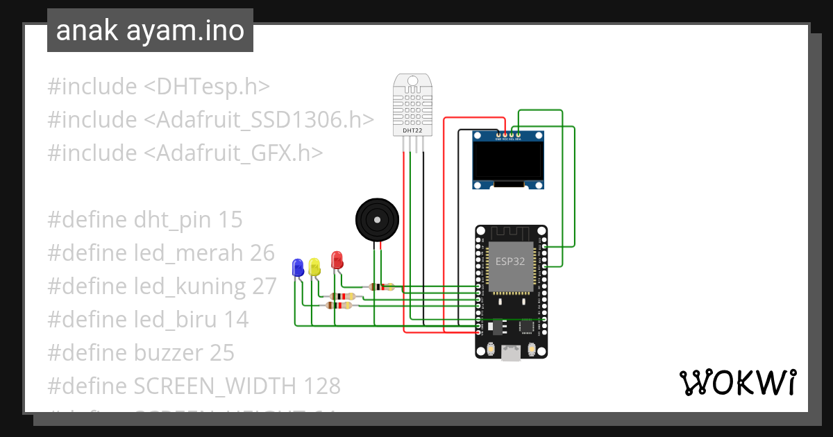 anak ayam.ino - Wokwi ESP32, STM32, Arduino Simulator