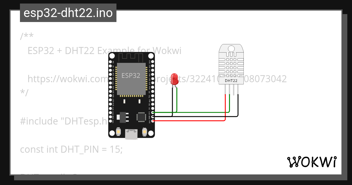 esp32-dht22.ino - Wokwi ESP32, STM32, Arduino Simulator