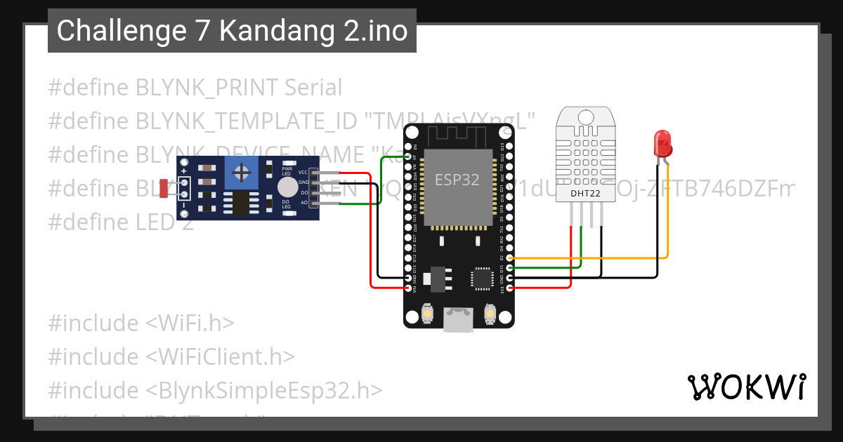 Challenge 7 Kandang 2.ino - Wokwi ESP32, STM32, Arduino Simulator
