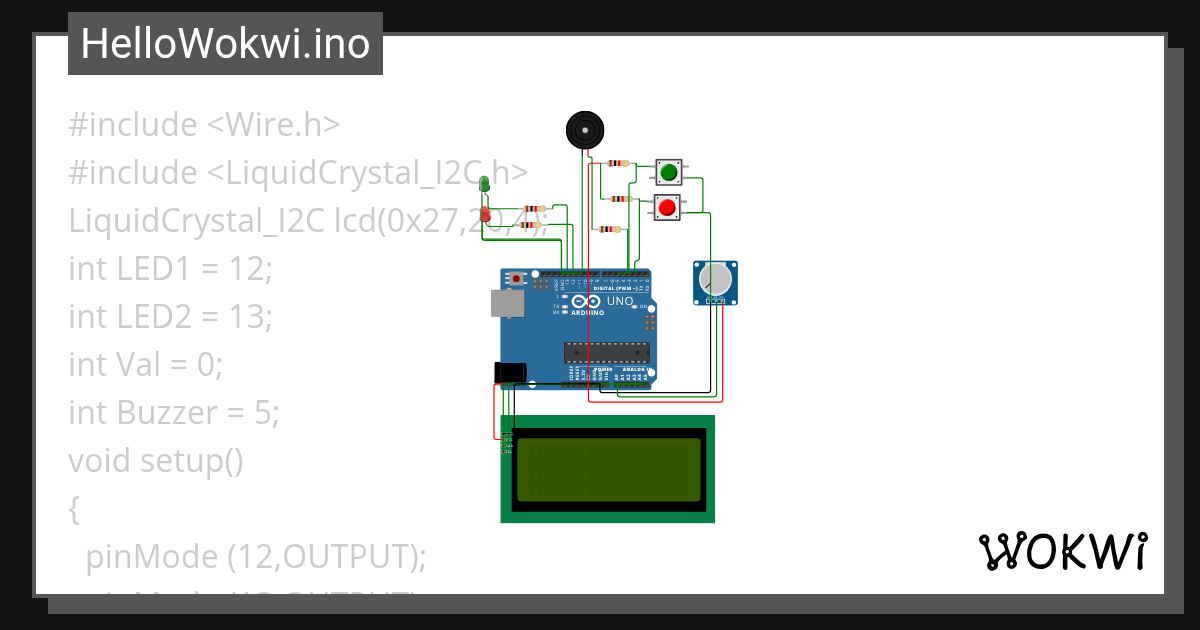HelloWokwi.ino - Wokwi ESP32, STM32, Arduino Simulator