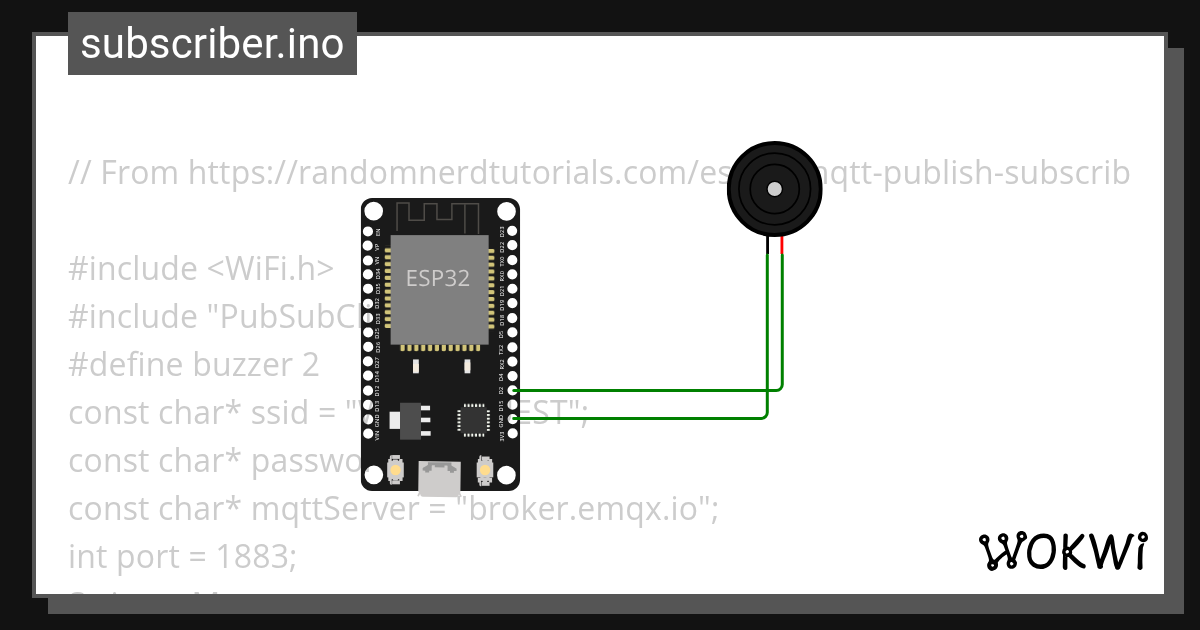 subscriber.ino - Wokwi ESP32, STM32, Arduino Simulator