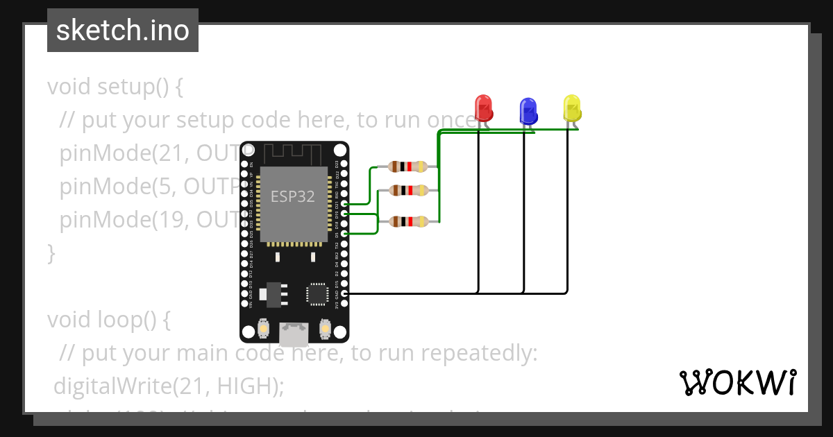 PROJEK 4 (5/9/2022) - Wokwi ESP32, STM32, Arduino Simulator