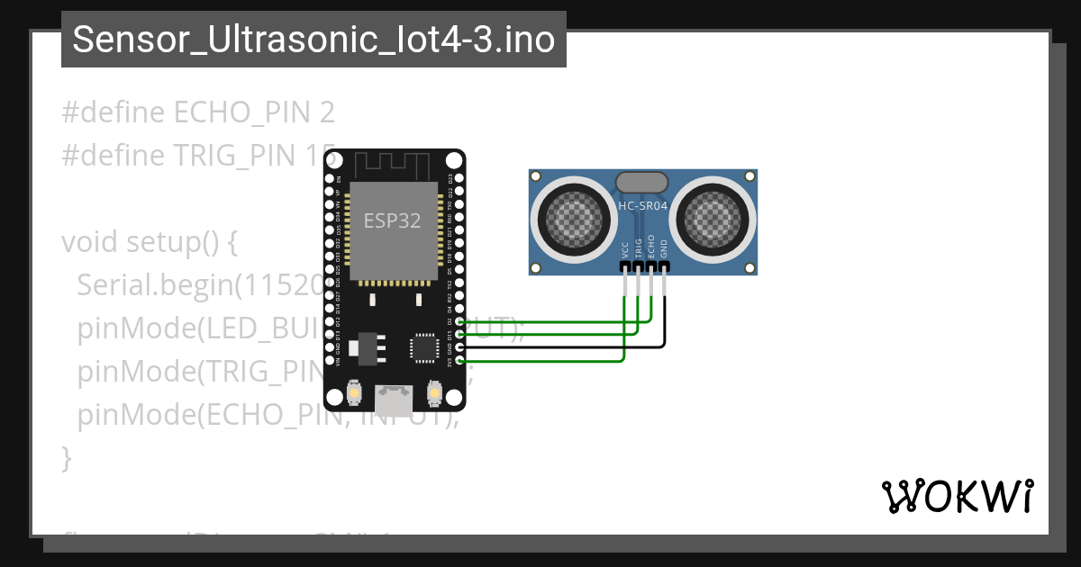 Sensor_Ultrasonic_Iot4-3.ino - Wokwi ESP32, STM32, Arduino Simulator