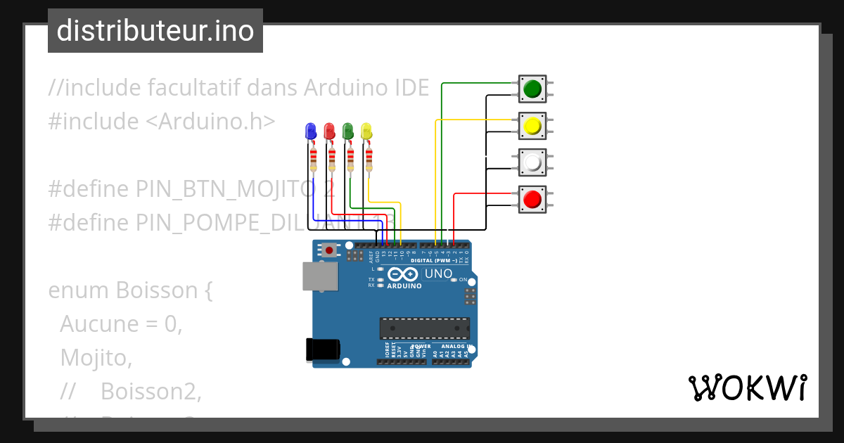 distributeur.ino - Wokwi ESP32, STM32, Arduino Simulator