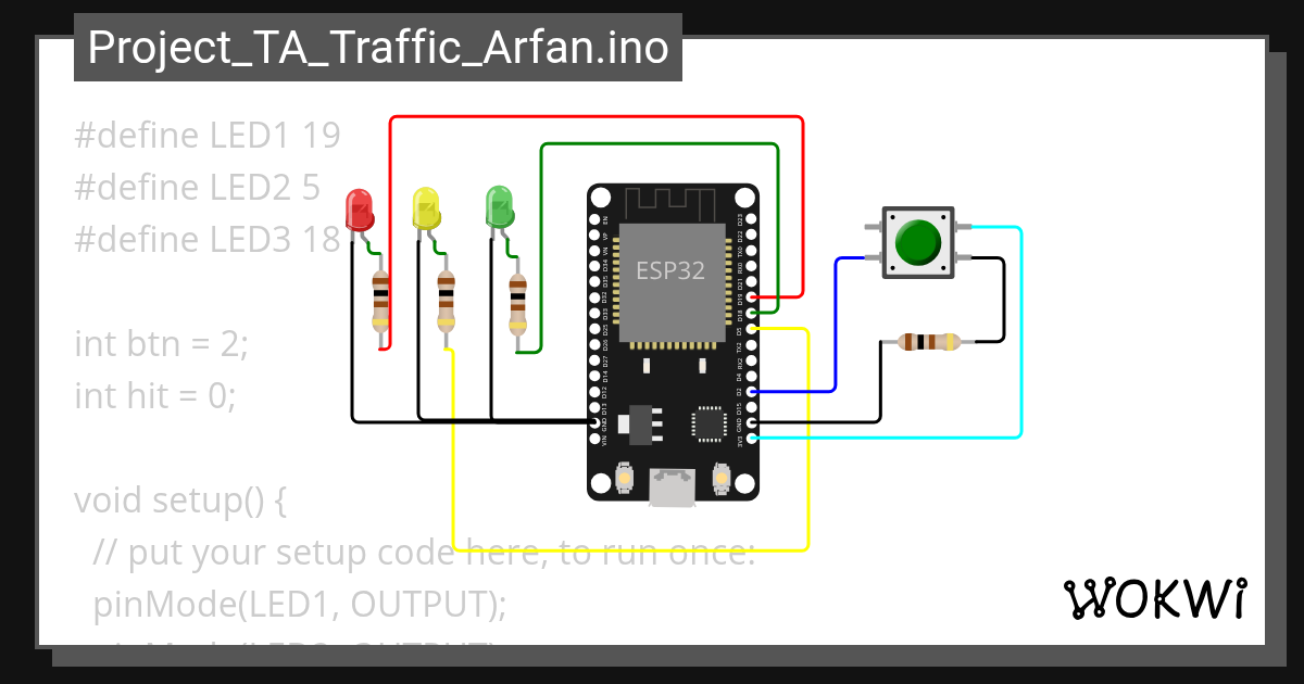 Projecttatraffico Wokwi Esp32 Stm32 Arduino Simulator 9001