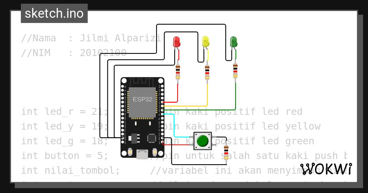 Tantangan Praktikum Runig Led O Wokwi Esp32 Stm32 Arduino Simulator 6537