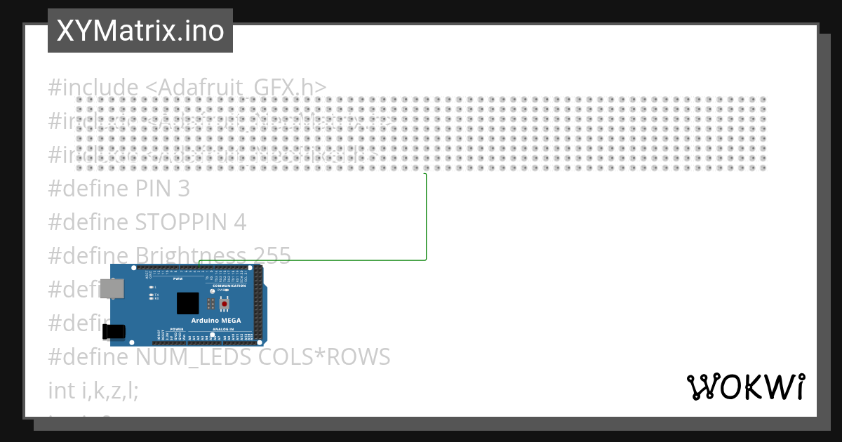 XYMatrix.ino - Wokwi ESP32, STM32, Arduino Simulator