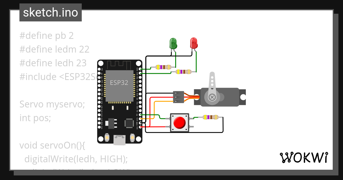 34 Pb Atur Servo //Switch - Wokwi ESP32, STM32, Arduino Simulator