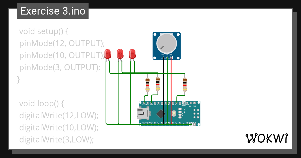 Exercise 3.ino - Wokwi ESP32, STM32, Arduino Simulator Exercise 3.ino - Wokwi ESP32, STM32, Arduino Simulator