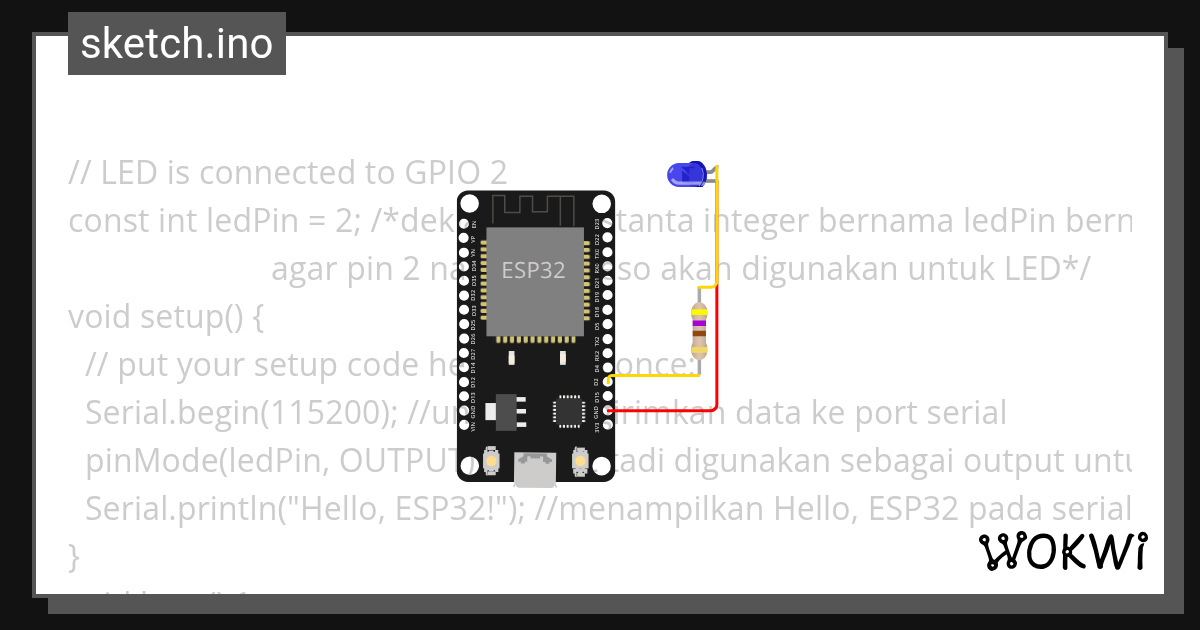 Mikhael Harianja Tugas 5 Modul 2 - Wokwi ESP32, STM32, Arduino Simulator