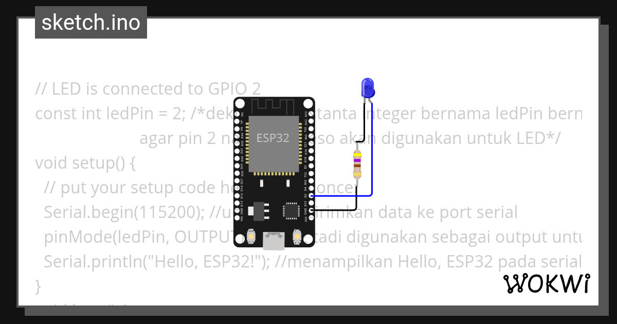 Tugas 5 Modul 2_Ade Hilta Apriansyah - Wokwi ESP32, STM32, Arduino Simulator