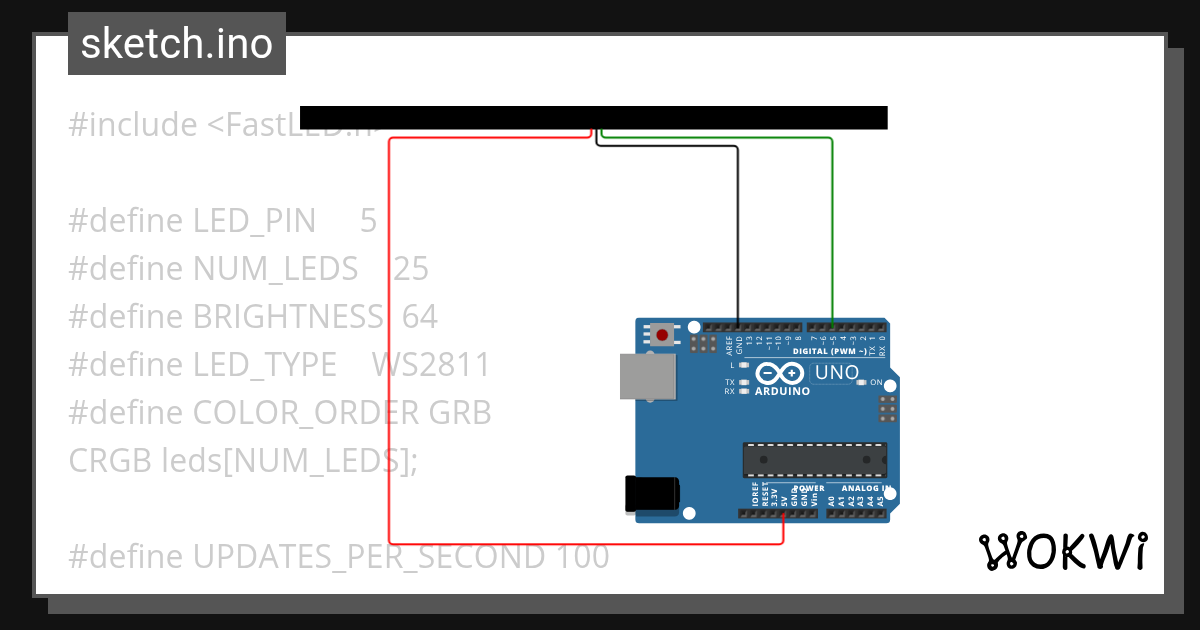 FastLED_ColorPalette.ino - Wokwi ESP32, STM32, Arduino Simulator