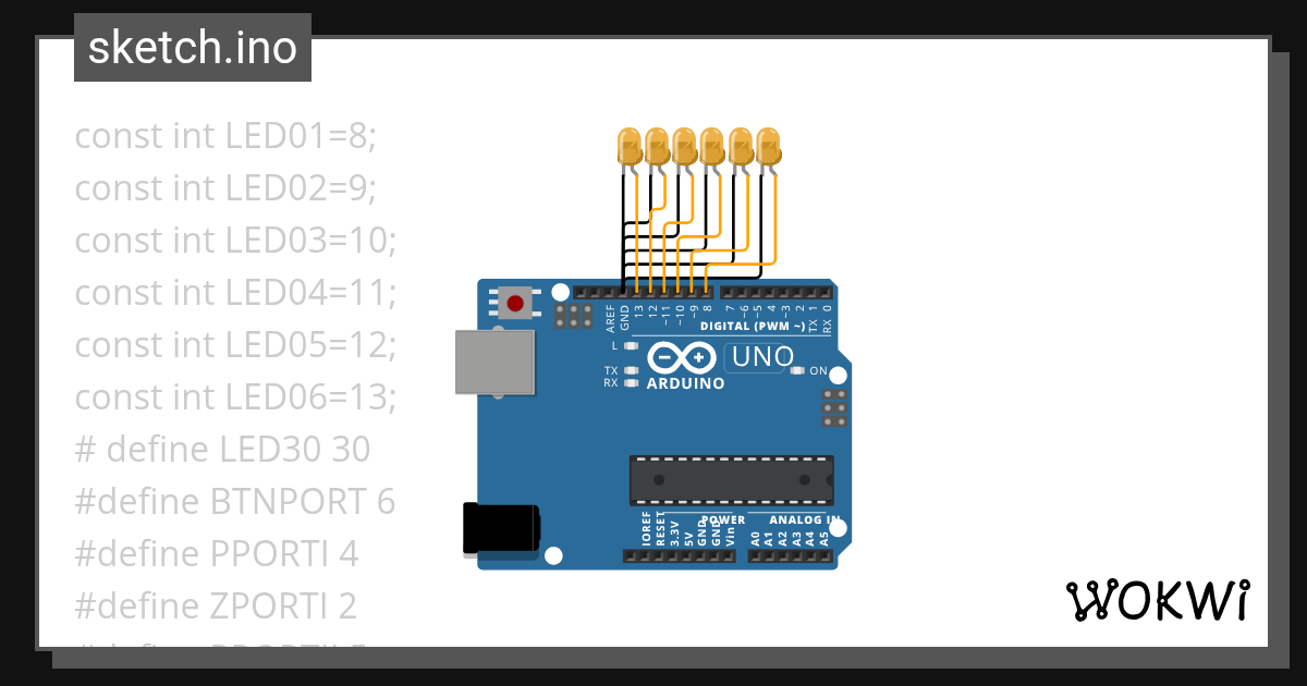 Leds Wokwi Esp32 Stm32 Arduino Simulator 0605