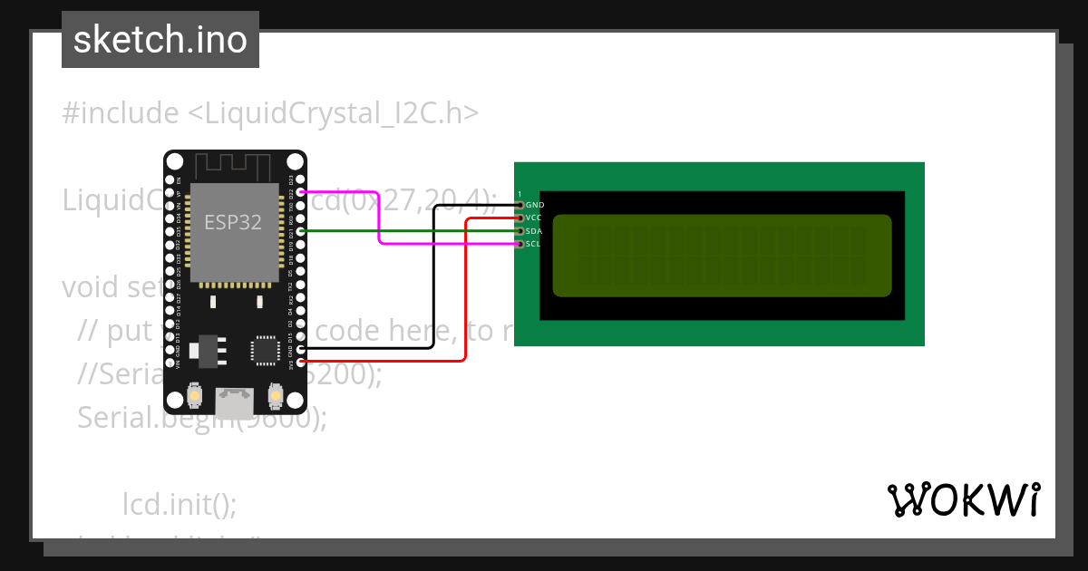 topik 4 lcd.ino - Wokwi ESP32, STM32, Arduino Simulator topik 4 lcd.ino - Wokwi ESP32, STM32, Arduino Simulator