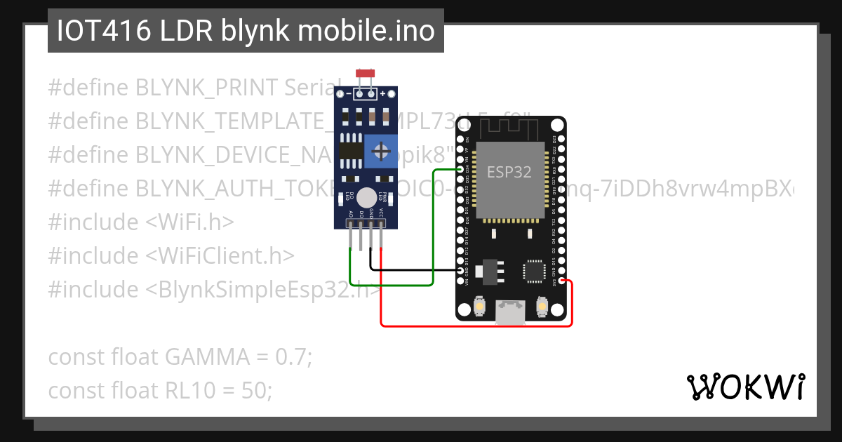 IOT416 LDR blynk mobile.ino - Wokwi ESP32, STM32, Arduino Simulator IOT416 LDR blynk mobile.ino - Wokwi ESP32, STM32, Arduino Simulator