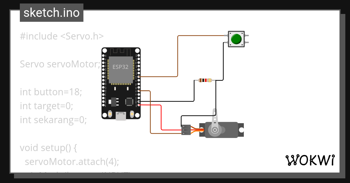 Motor Servo - Wokwi ESP32, STM32, Arduino Simulator