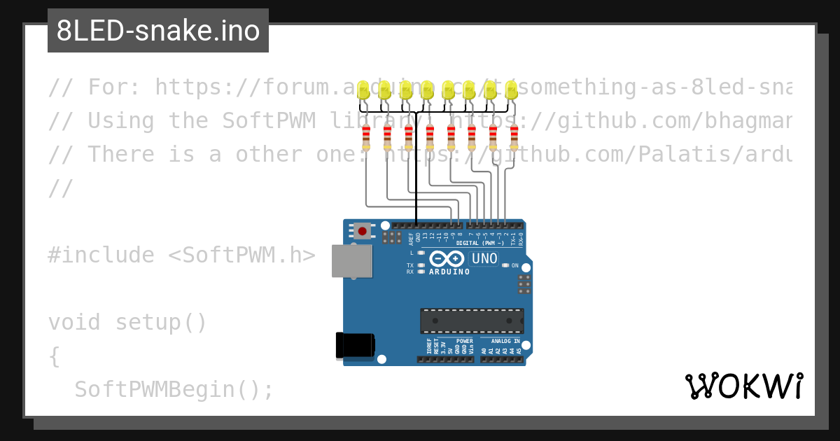 8led O Wokwi Esp32 Stm32 Arduino Simulator 6334