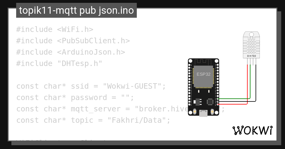 Topik11 Mqtt Pub O Wokwi Esp32 Stm32 Arduino Simulator