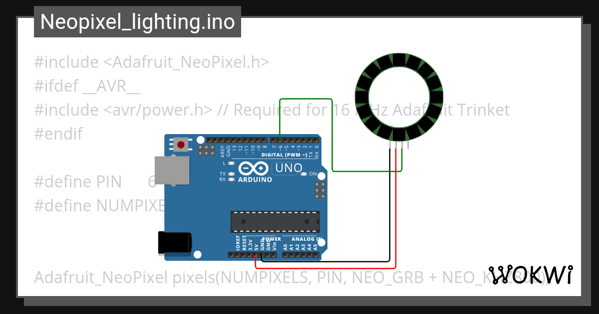 Neopixel_lighting.ino - Wokwi ESP32, STM32, Arduino Simulator