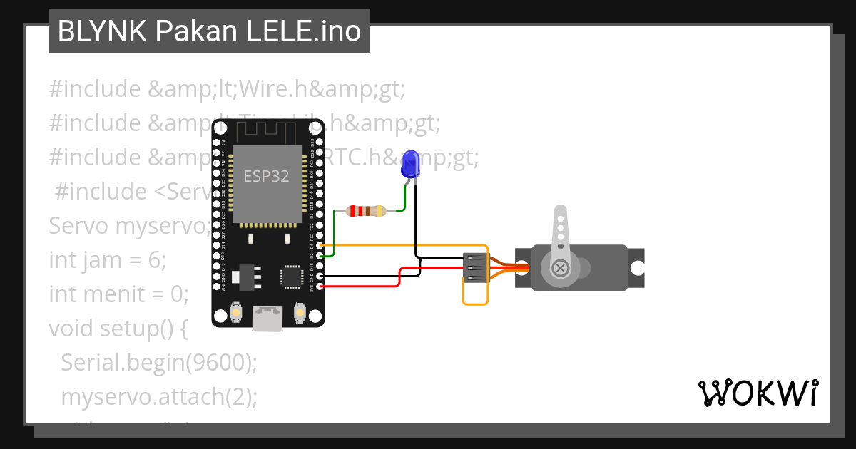 BLYNK Pakan LELE.ino - Wokwi ESP32, STM32, Arduino Simulator
