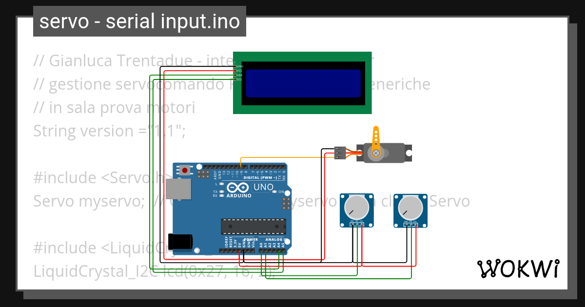 servo - serial input.ino - Wokwi ESP32, STM32, Arduino Simulator