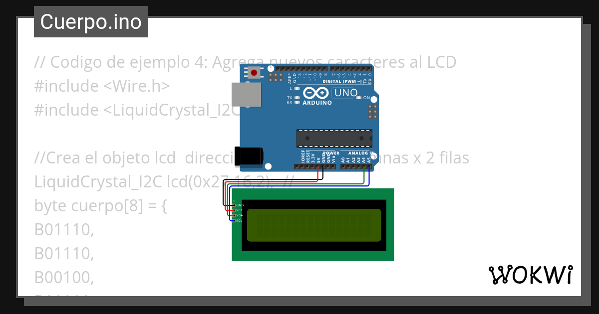 Cuerpo.ino - Wokwi ESP32, STM32, Arduino Simulator