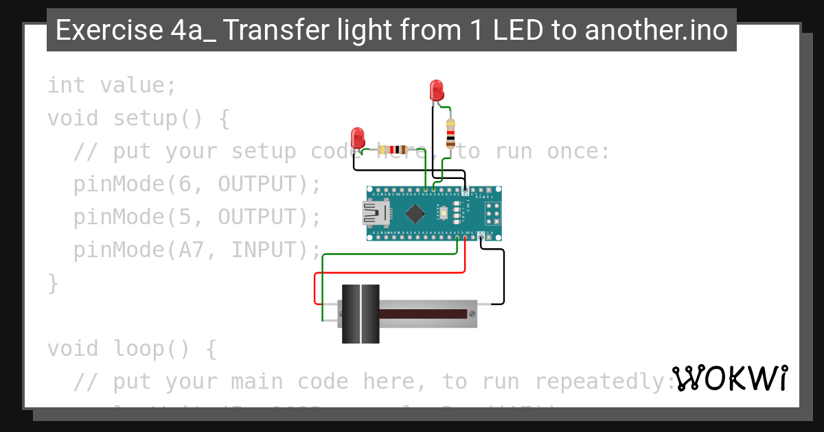 Exercise 4a Transfer Light From 1 Led To O Wokwi Esp32 Stm32 Arduino Simulator 4892