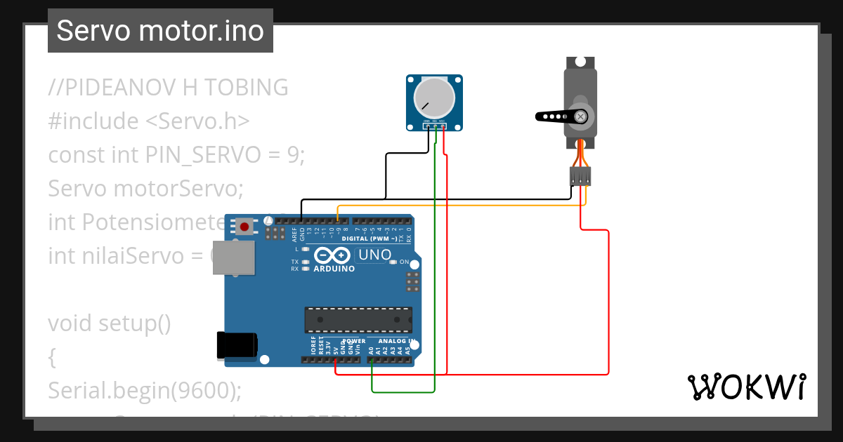 Servo motor.ino - Wokwi ESP32, STM32, Arduino Simulator