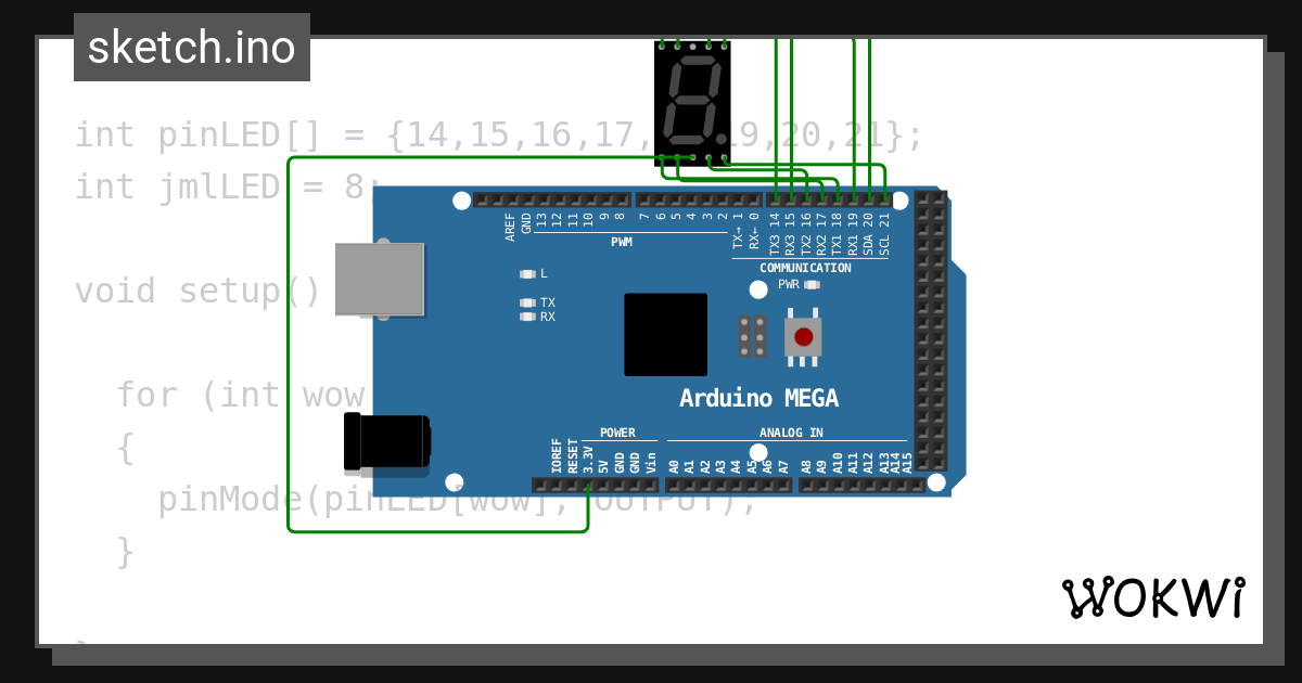 Seven Segment 123 Wokwi Esp32 Stm32 Arduino Simulator 2856