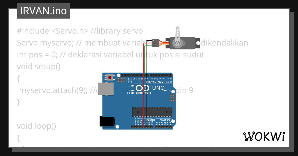 IRVAN.ino - Wokwi ESP32, STM32, Arduino Simulator