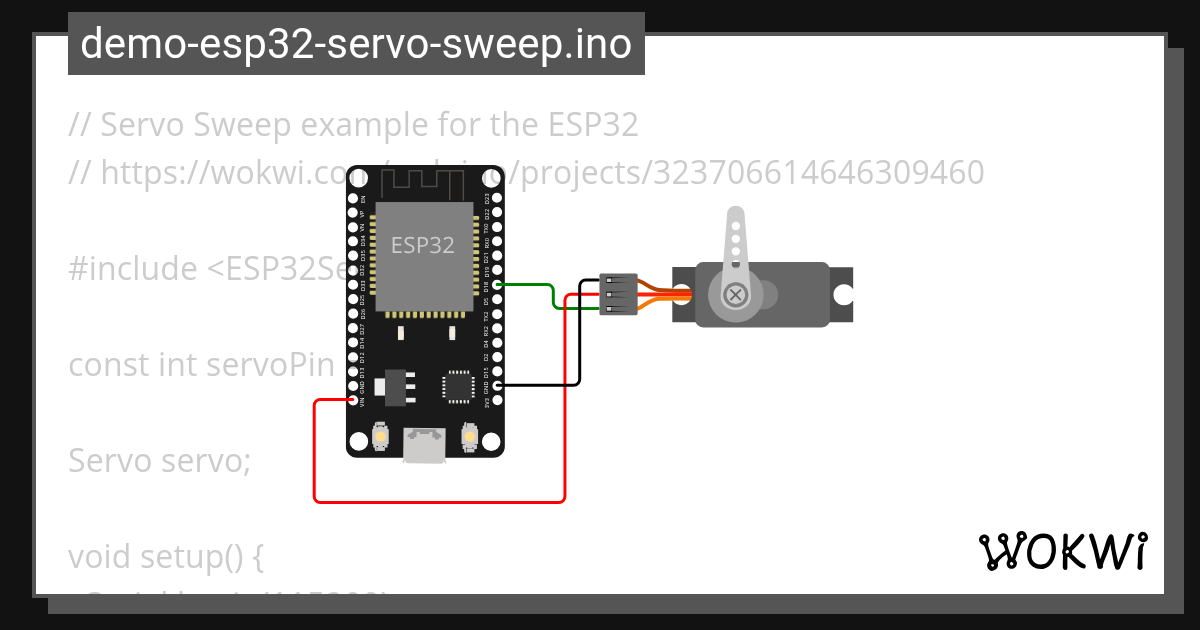 demo-esp32-servo-sweep.ino - Wokwi ESP32, STM32, Arduino Simulator