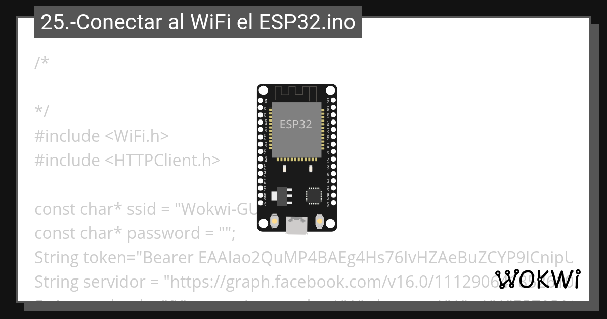 25.-Conectar al WiFi el ESP32.ino - Wokwi Arduino and ESP32 Simulator