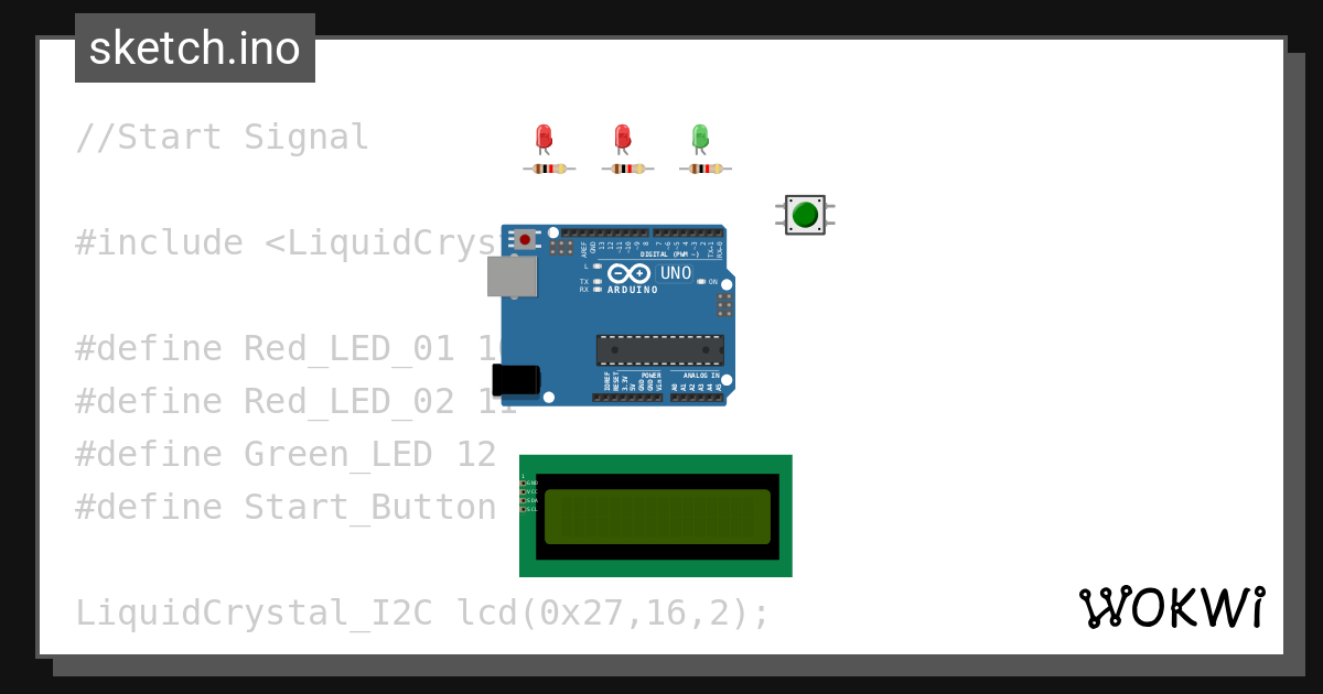 Start Signal Wokwi Esp32 Stm32 Arduino Simulator 3099