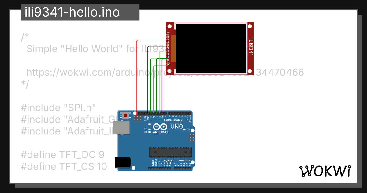 ili9341-hello.ino - Wokwi ESP32, STM32, Arduino Simulator