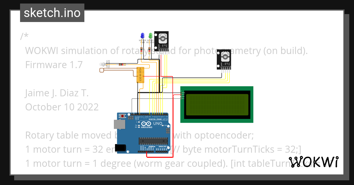 Photographic_Rotating_Stand_V1.7.ino - Wokwi ESP32, STM32, Arduino Simulator