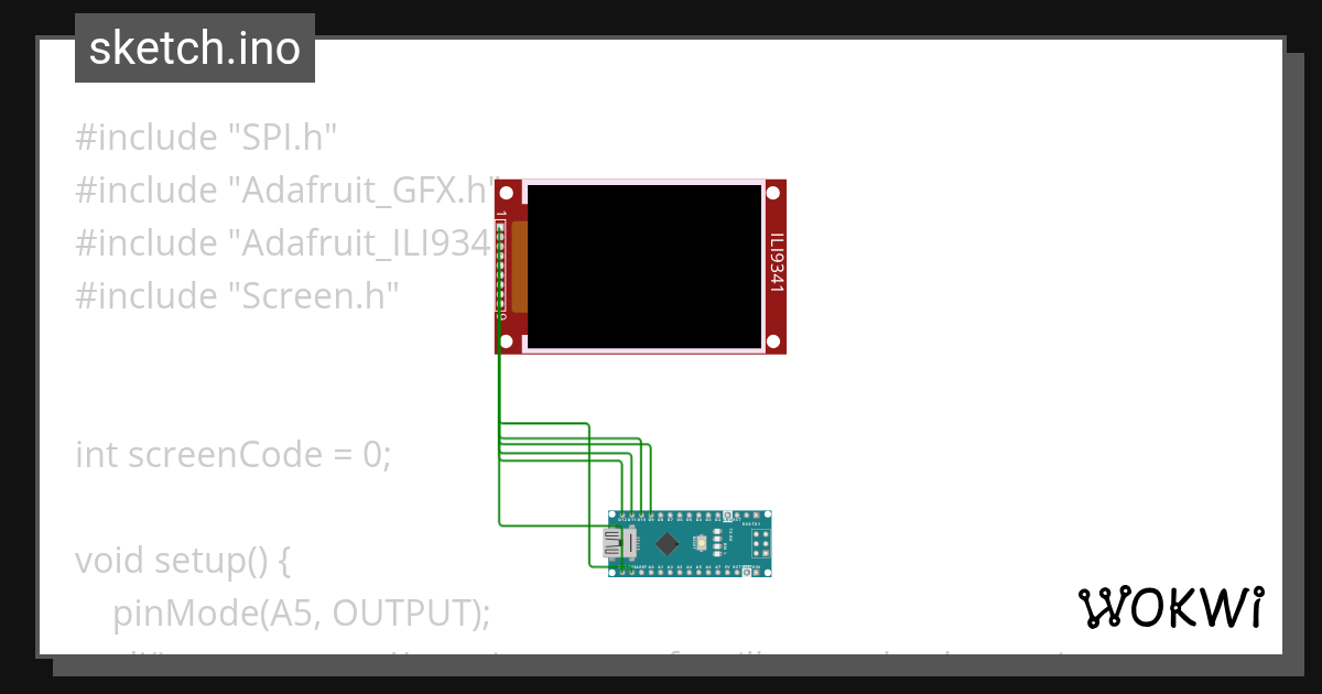 Screen Framework Wokwi Esp32 Stm32 Arduino Simulator 5490
