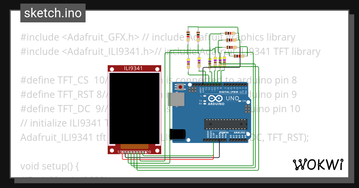 ILI9341 - Wokwi ESP32, STM32, Arduino Simulator
