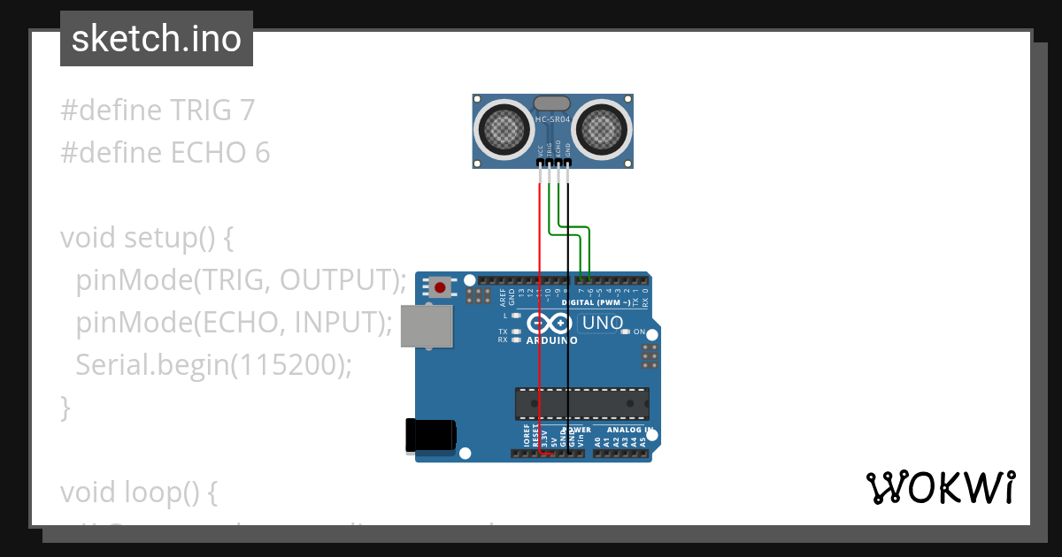 Ultrasom Wokwi Esp32 Stm32 Arduino Simulator 