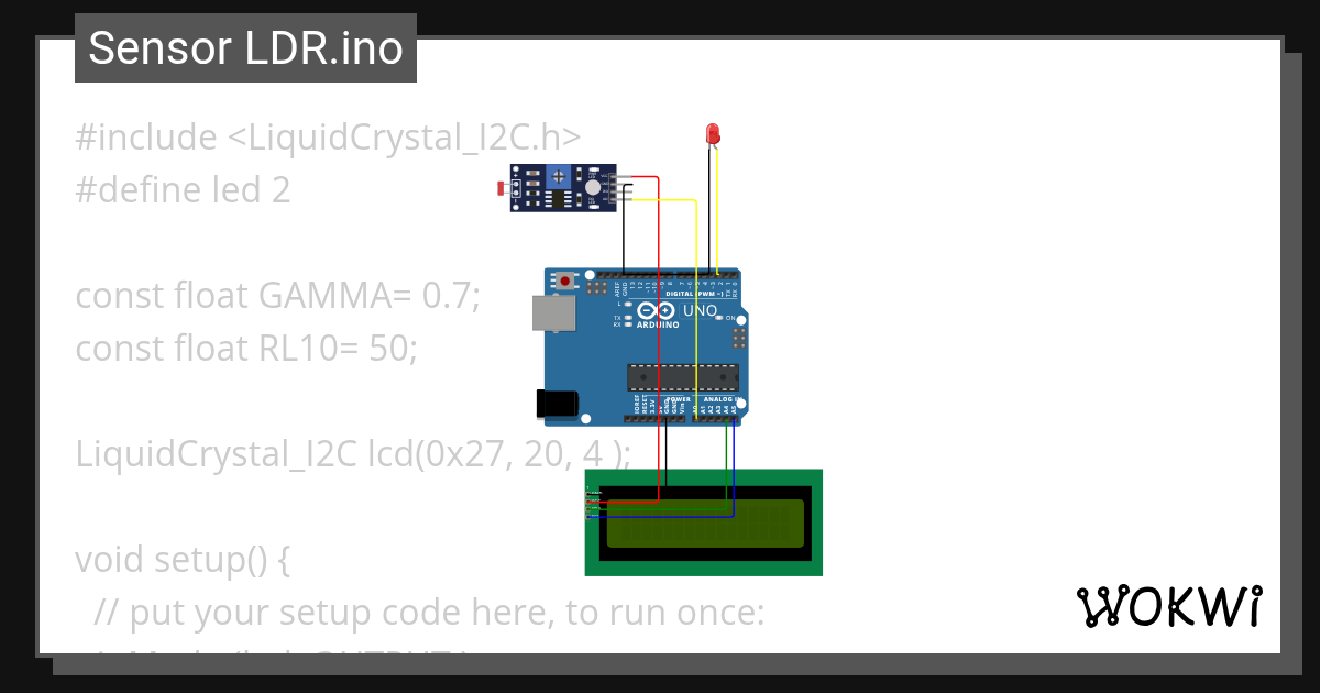 Sensor LDR.ino - Wokwi ESP32, STM32, Arduino Simulator