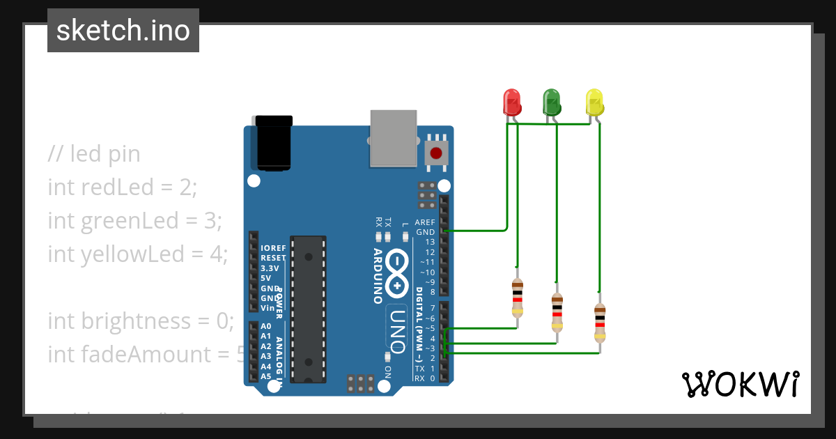 trafficLights.ino - Wokwi ESP32, STM32, Arduino Simulator
