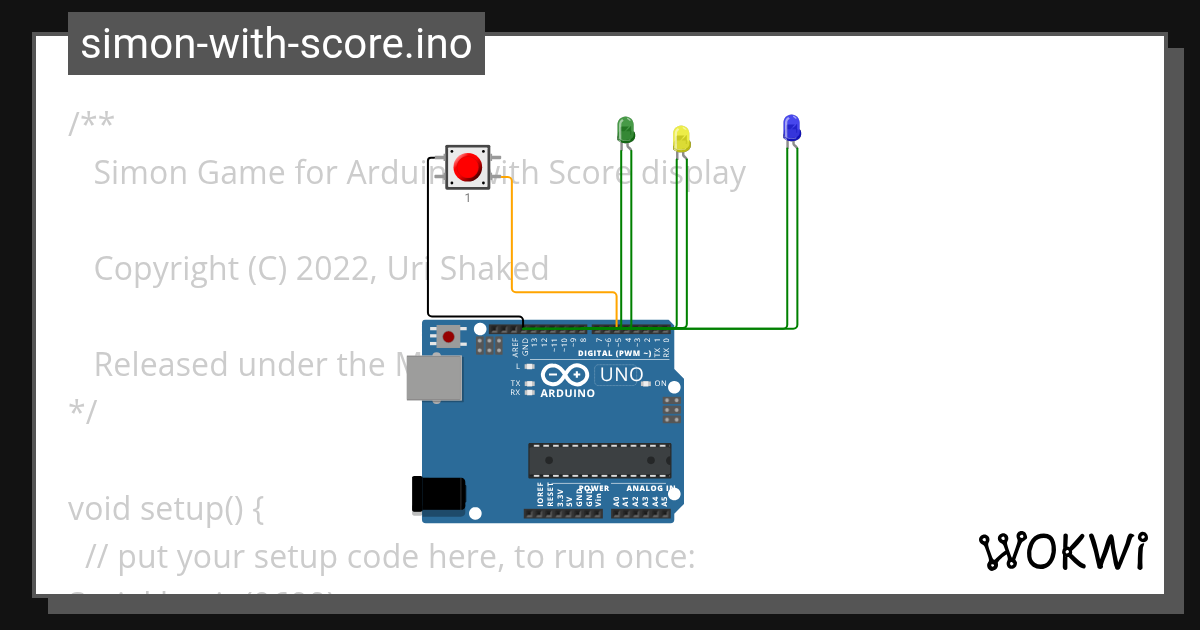 simon-with-score.ino - Wokwi ESP32, STM32, Arduino Simulator