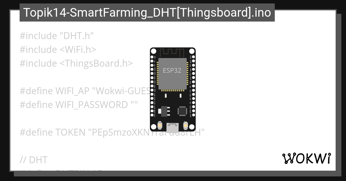 Topik14-SmartFarming_DHT[Thingsboard].ino - Wokwi ESP32, STM32, Arduino Simulator