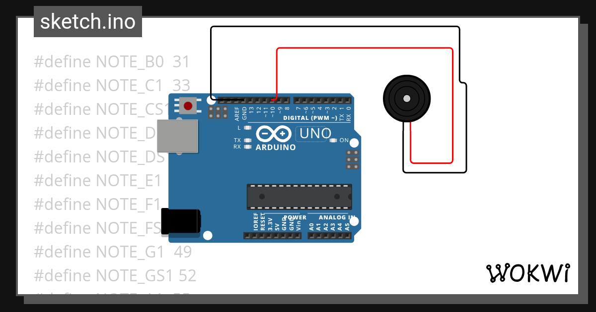 Buzzer - Wokwi ESP32, STM32, Arduino Simulator