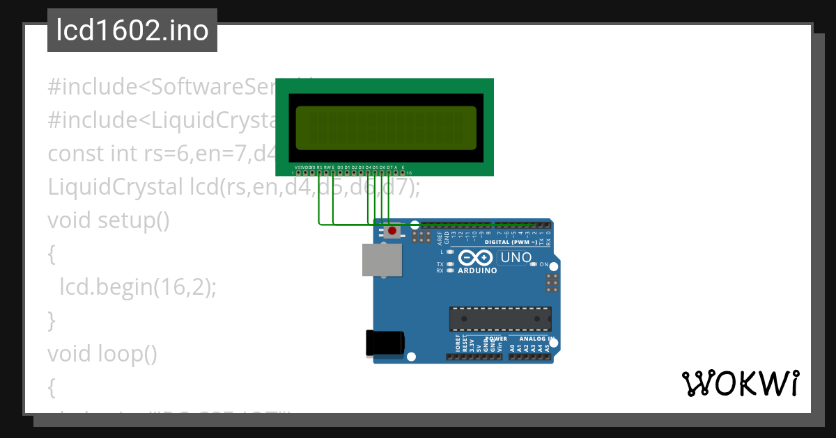 lcd1602.ino copy - Wokwi ESP32, STM32, Arduino Simulator